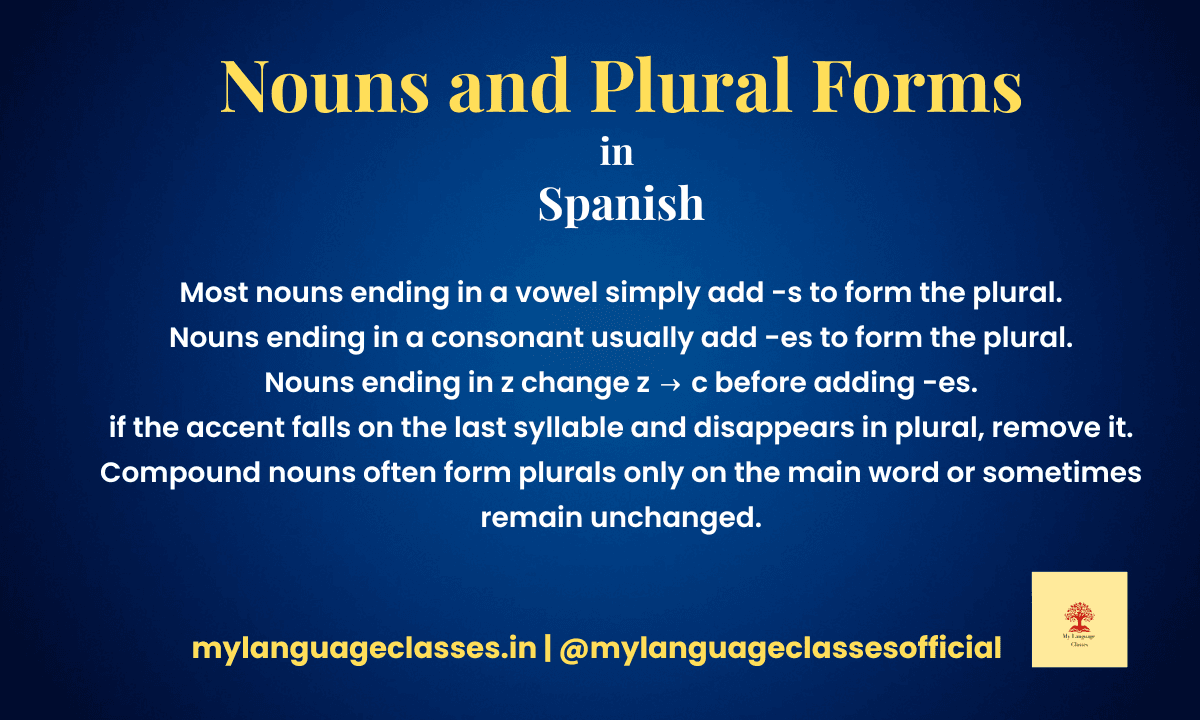 Spanish Nouns and Plural Forms | My Language Classes