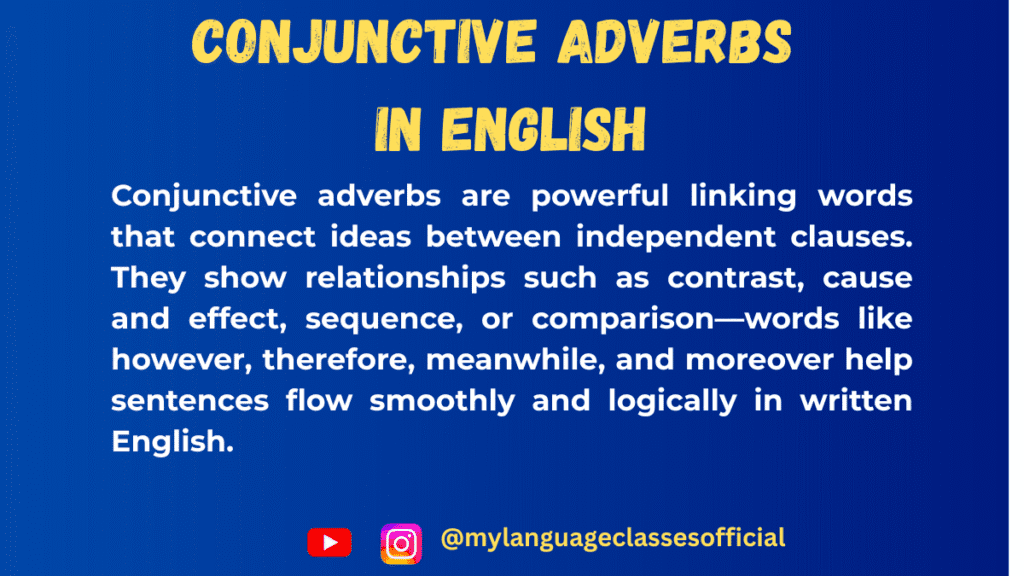 Conjunctive Adverbs in English: Grammar Rules, Usage & Examples | My ...