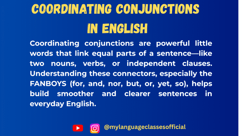 Coordinating Conjunctions in English: Grammar Rules, Usage & Examples ...