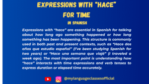 Expressions with “Hace” for Time in Spanish | My Language Classes