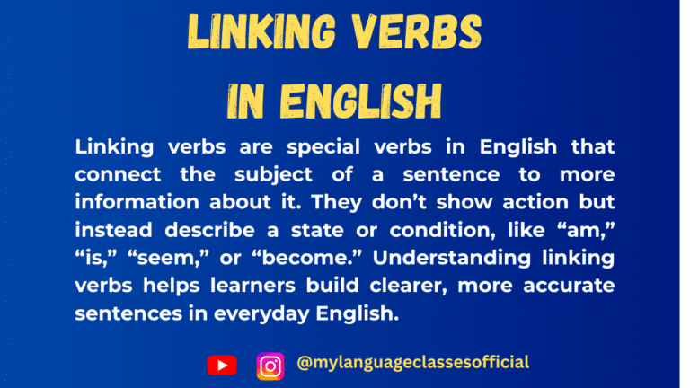 Linking Verbs in English: Grammar Rules, Usage & Examples | My Language ...