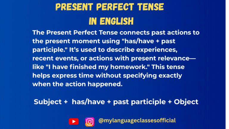 Present Perfect Tense in English: Grammar Rules, Usage & Examples | My ...