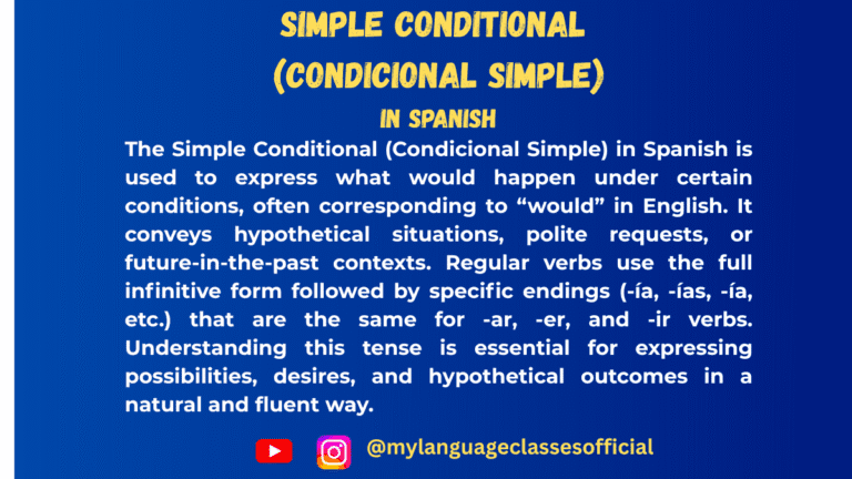 Simple Conditional (Condicional Simple) Tense/Mode in Spanish | My ...