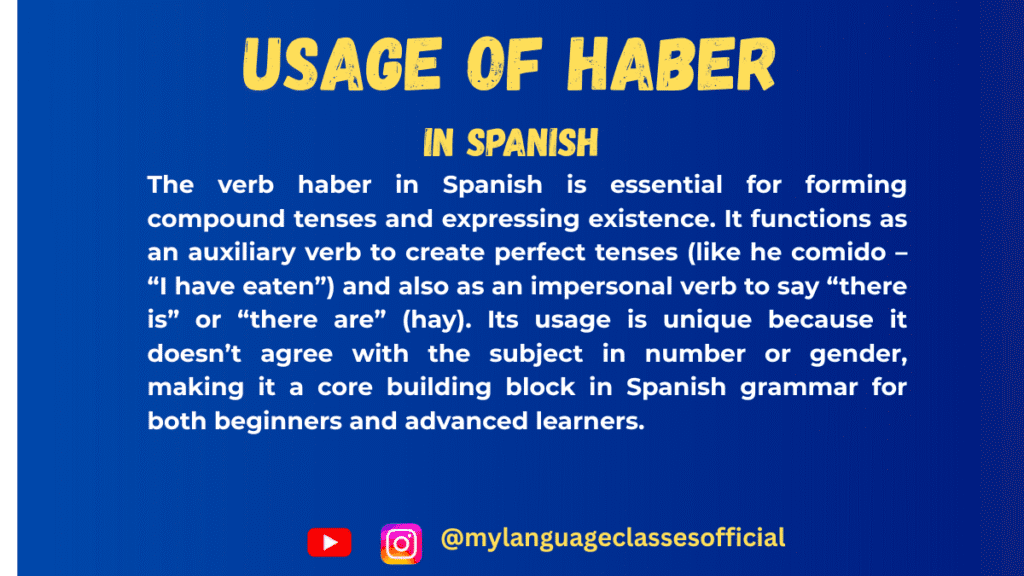 How to use Haber in Spanish with Rules, Examples and Exercises | My ...