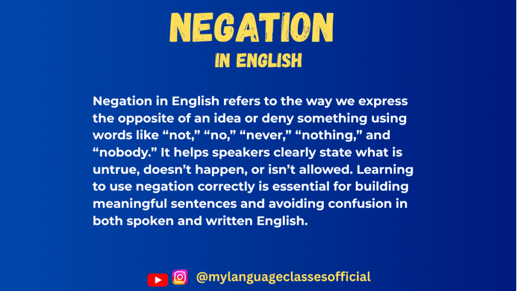Mastering Negation in English: Grammar Rules, Usage & Examples | My ...