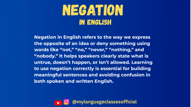 Mastering Negation in English | My Language Classes – My Language Classes