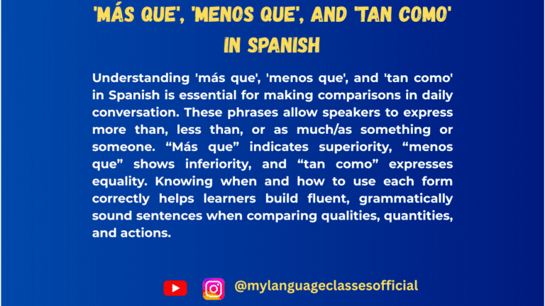 How to Use Más que, Menos que, and Tan como in Spanish | My Language ...