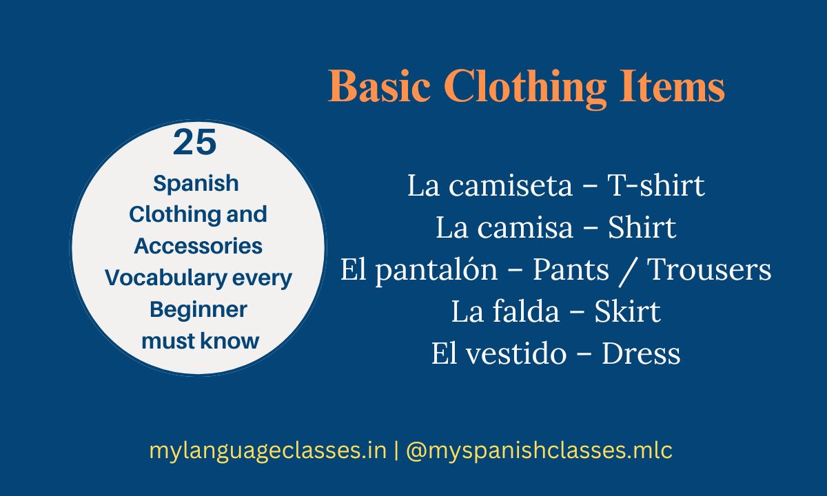 25 Spanish clothing and accessories vocabulary for beginners | My ...