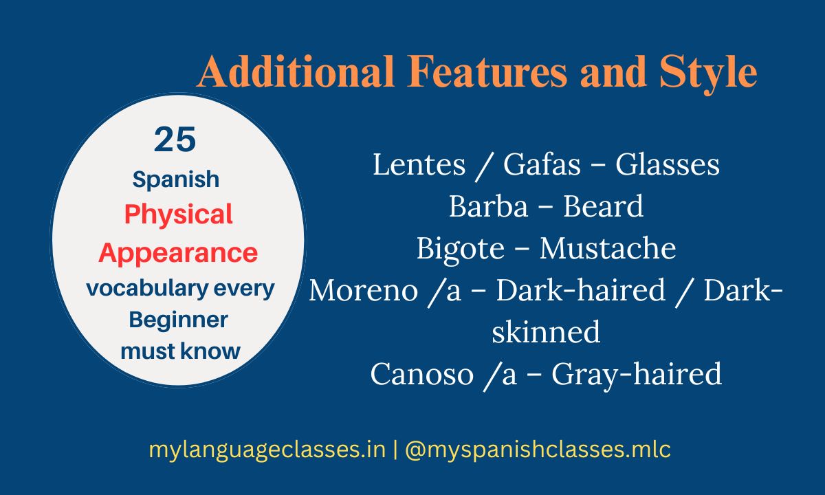 Spanish Physical Appearance Vocabulary for Beginners | My Language Classes
