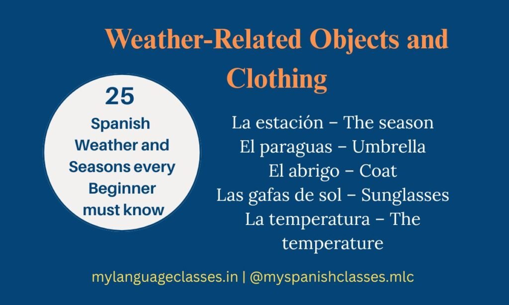 25 Spanish Weather and Seasons Vocabulary for Beginner | My Language ...