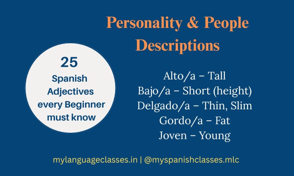 25 Spanish Adjectives Every Beginner Must Know | My Language Classes