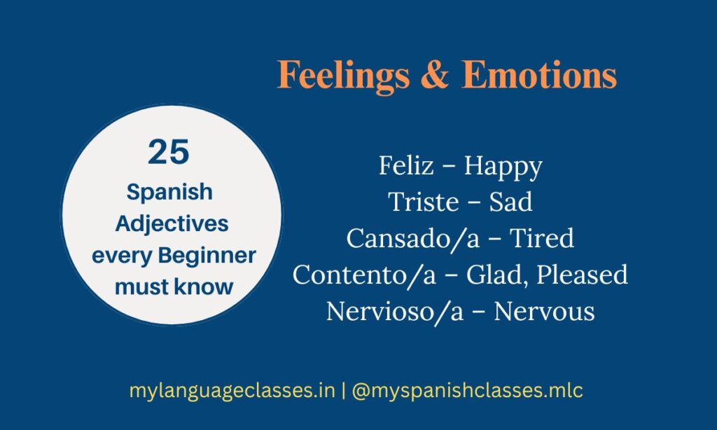 25 Spanish Adjectives Every Beginner Must Know | My Language Classes