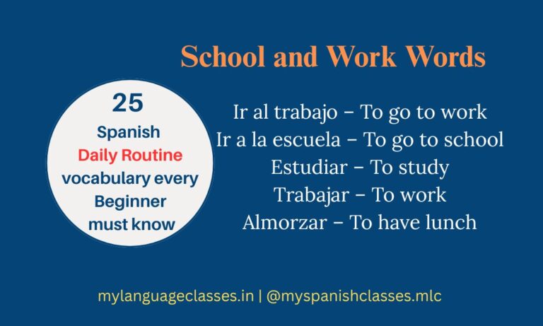 25 Spanish Daily Routine Vocabulary for Beginners | My Language Classes