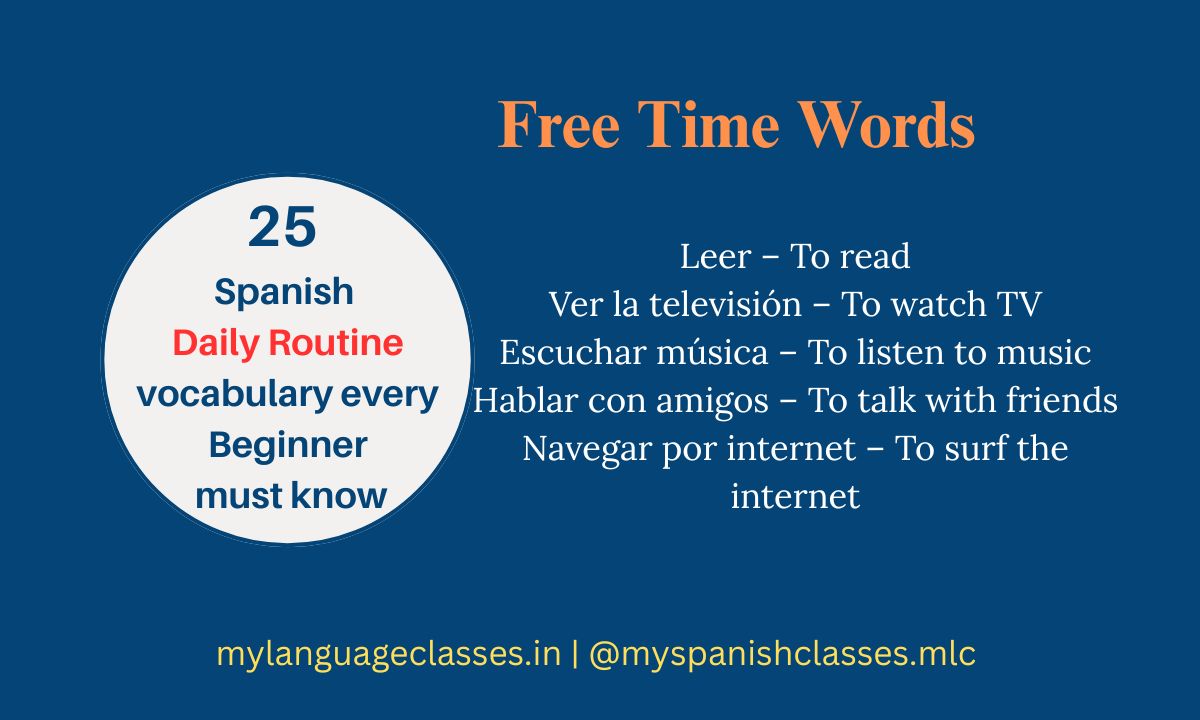 25 Spanish Daily Routine Vocabulary for Beginners | My Language Classes