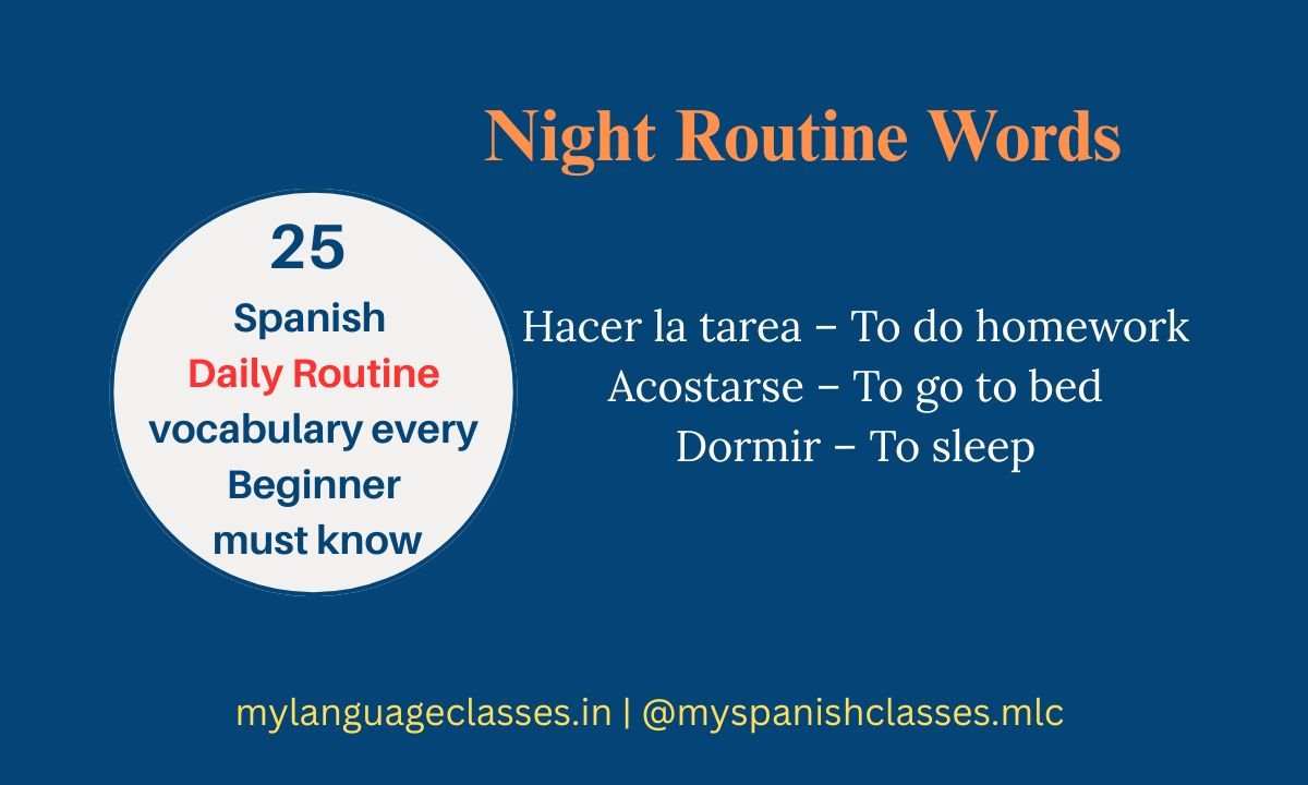 25 Spanish Daily Routine Vocabulary for Beginners | My Language Classes