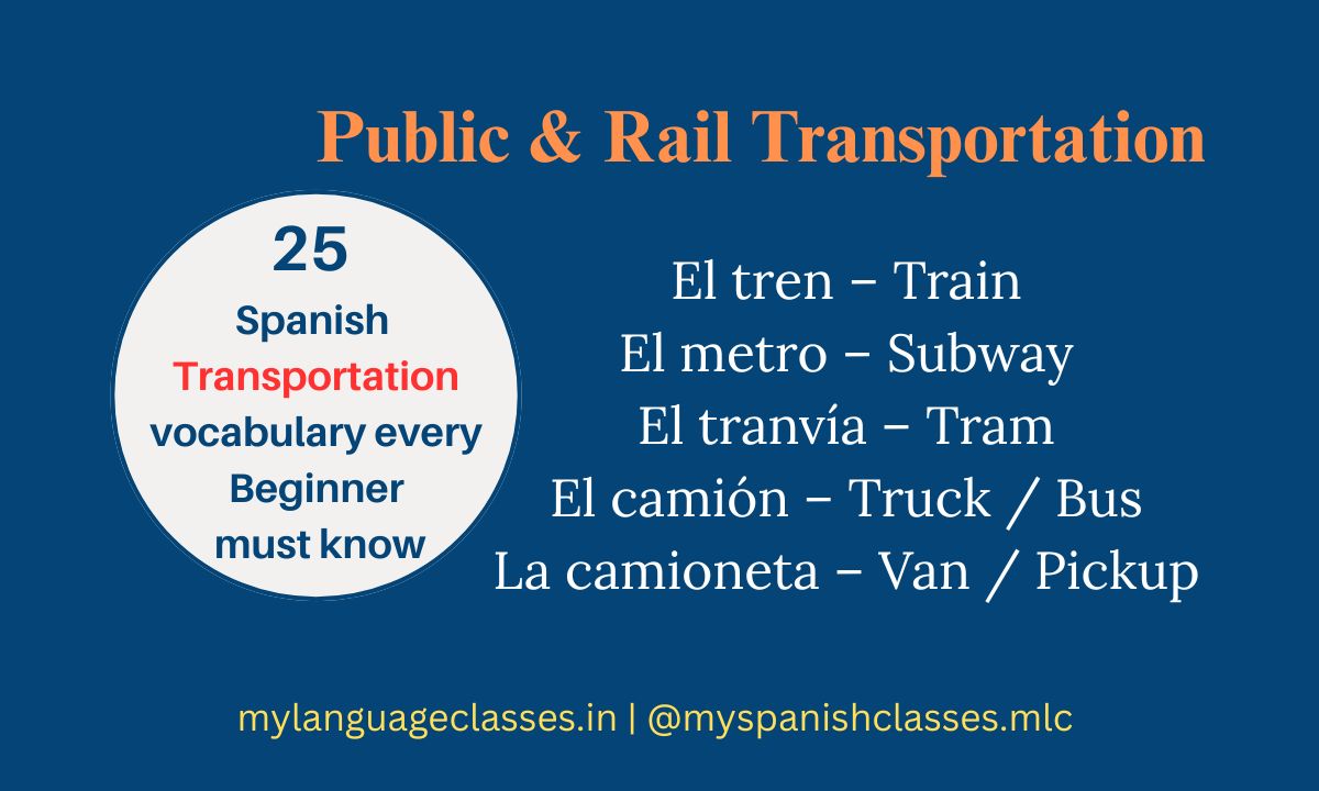 25 Spanish Transportation Vocabulary for Beginners | My Language Classes