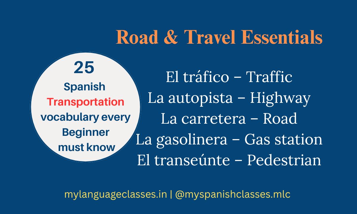 25 Spanish Transportation Vocabulary for Beginners | My Language Classes