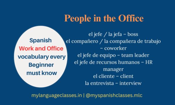 Spanish Work and Office Vocabulary for Beginners | My Language Classes