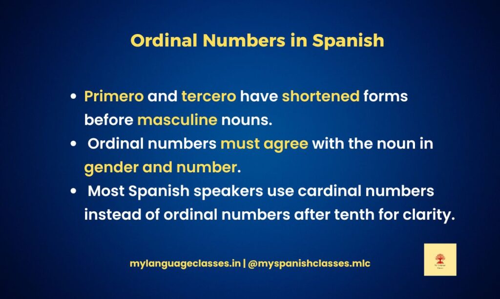 Ordinal Numbers in Spanish: Complete Beginner Guide | My Language Classes