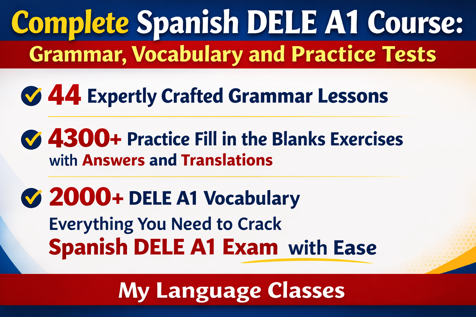 Complete Spanish DELE A1 Course | My Language Classes