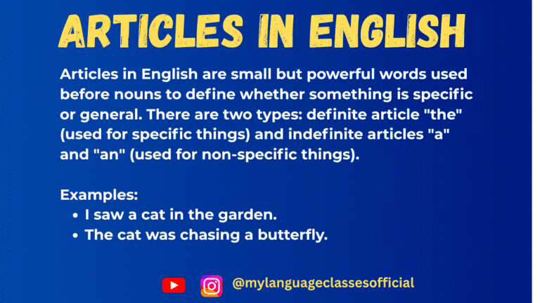 Articles in English Grammar: Rules, Examples, and Usage | My Language ...